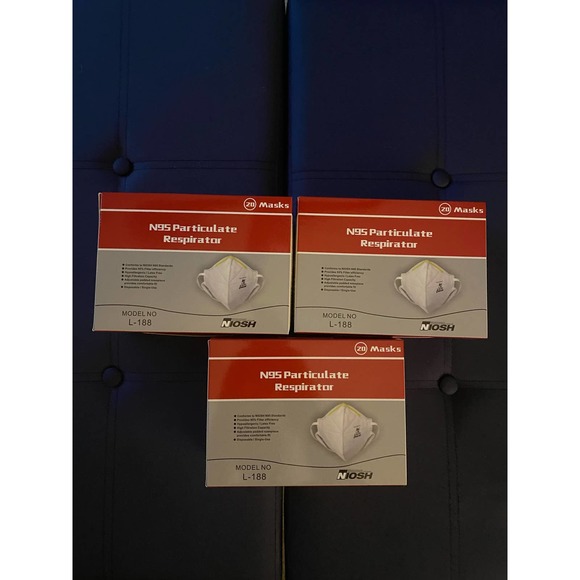 Niosh | Accessories | 3 Boxes 6 Mask N95 Respirator Face Masks Niosh ...